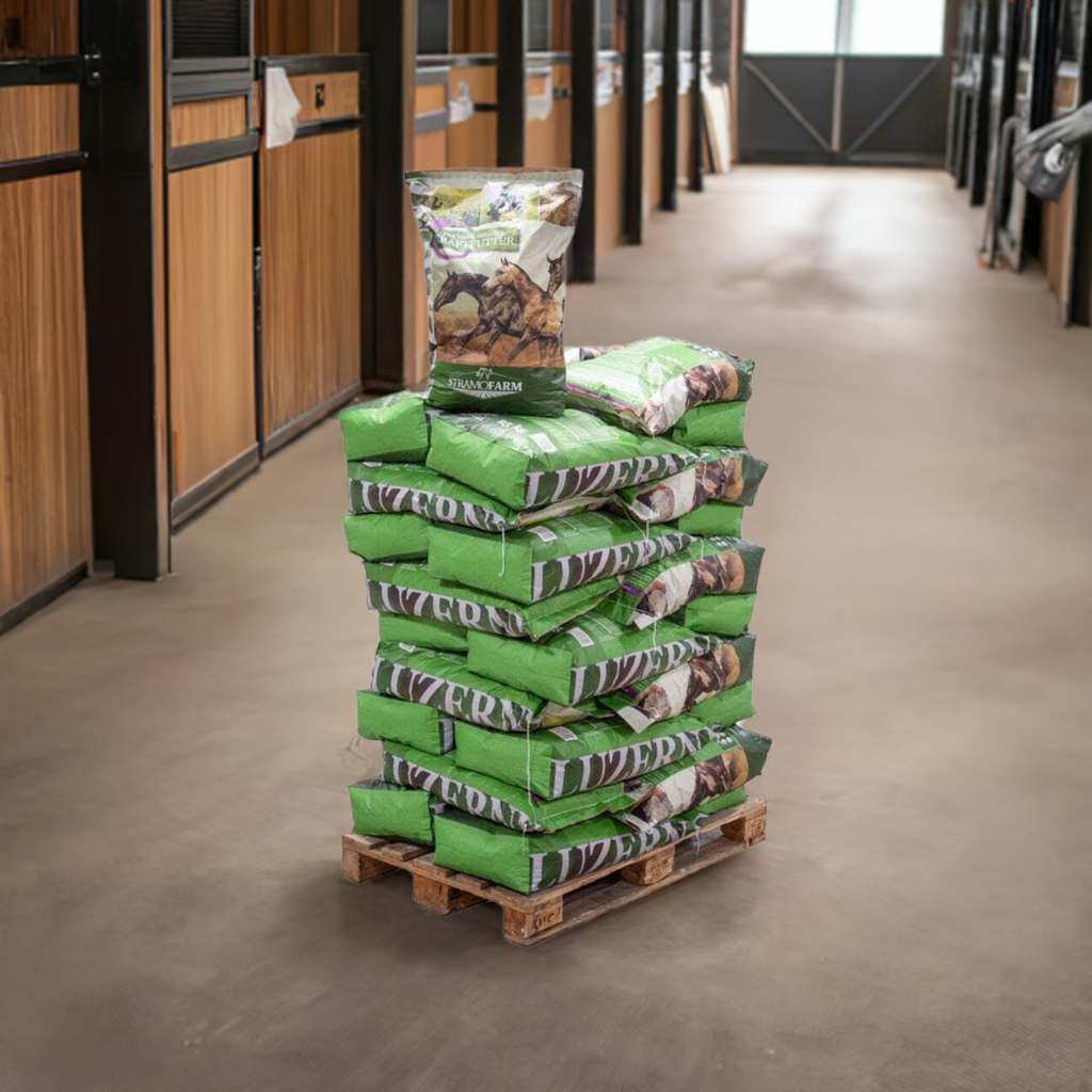 Stramofarm Luzernepellets - 100% Alfalfa, staubarm & melassefrei – PRINATUR